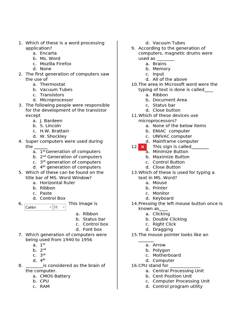 P6 ICT EXAMS D | PDF | Computer Keyboard | Microsoft Word
