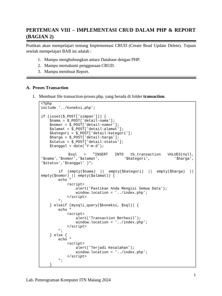 Bab 8 - Crud Ii | PDF | Data Management Software | Computer Data
