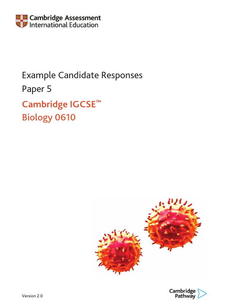 Example Candidate Responses Paper 5: Cambridge IGCSE | PDF | Seedling ...