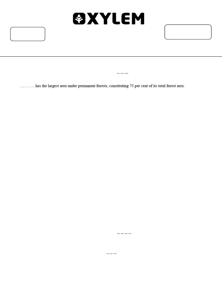Class 6 Social Science Exam Paper | PDF | Water | Physical Geography