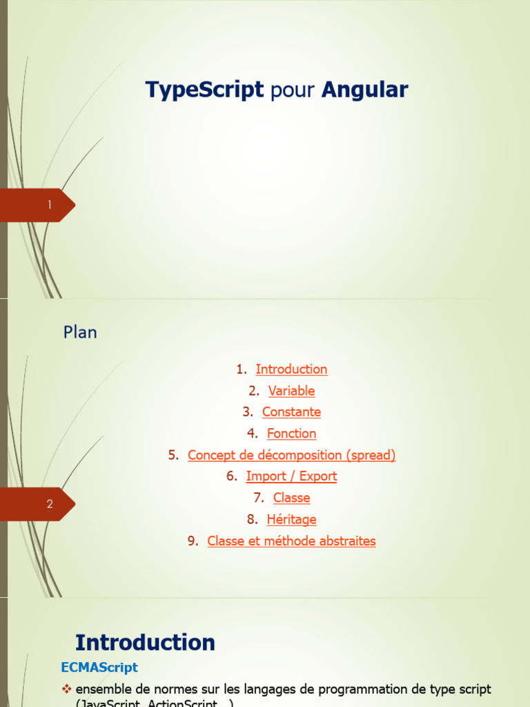 TypeScript Pour Angular | PDF | Classe (informatique) | Modèles de calcul