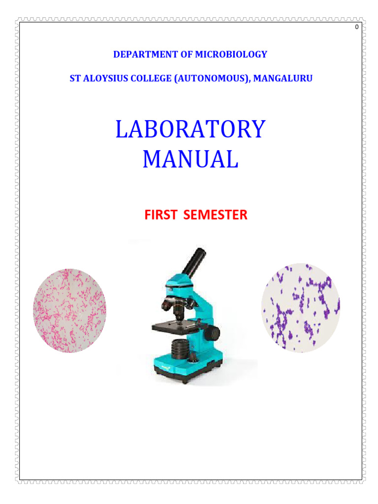 Lab Manual 1st Semester Microbiology | PDF | Angular Resolution | Ph