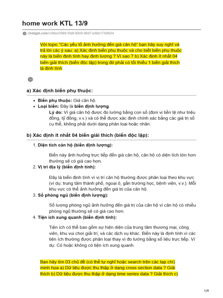 Home Work KTL 139 | PDF