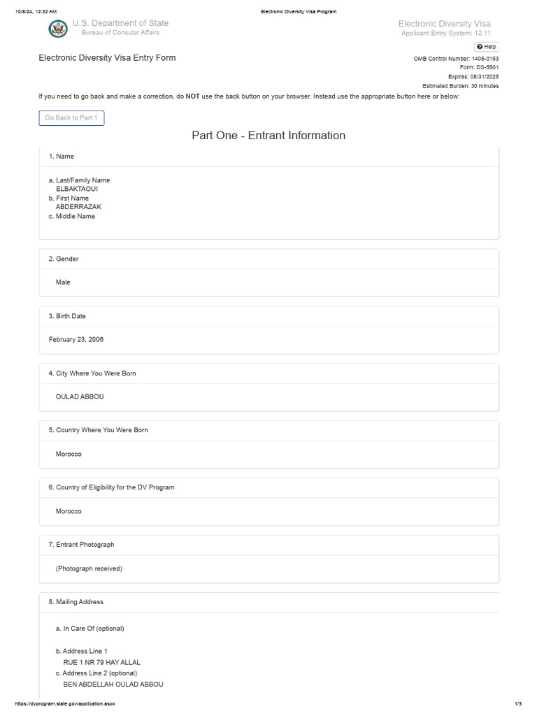 Electronic Diversity Visa Program Abdo | PDF | United States ...