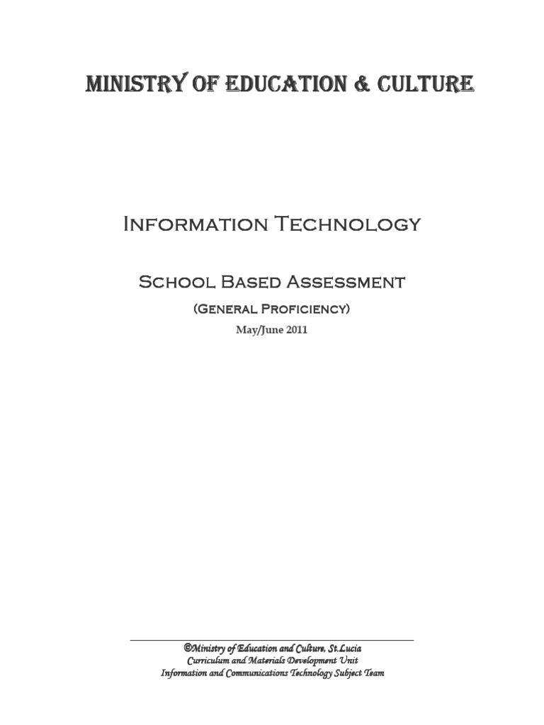 School Based Assessment 2011 (Microsoft Word - School Based Assessment ...