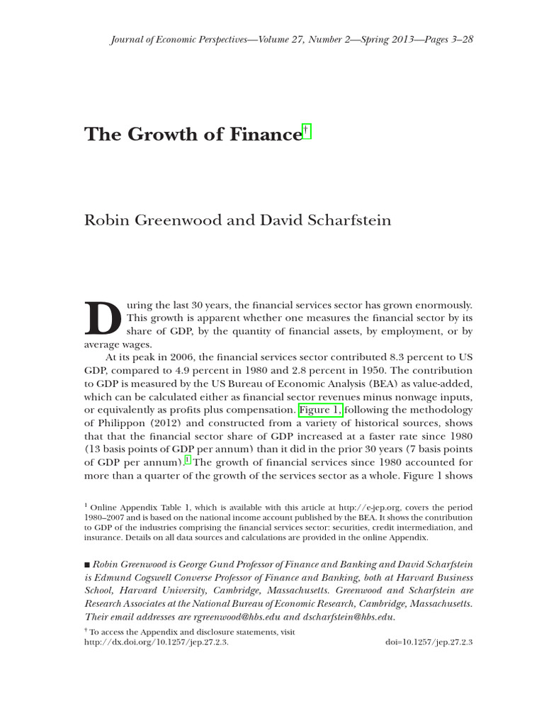The Growth of Finance | PDF | Investment Management | Securities (Finance)