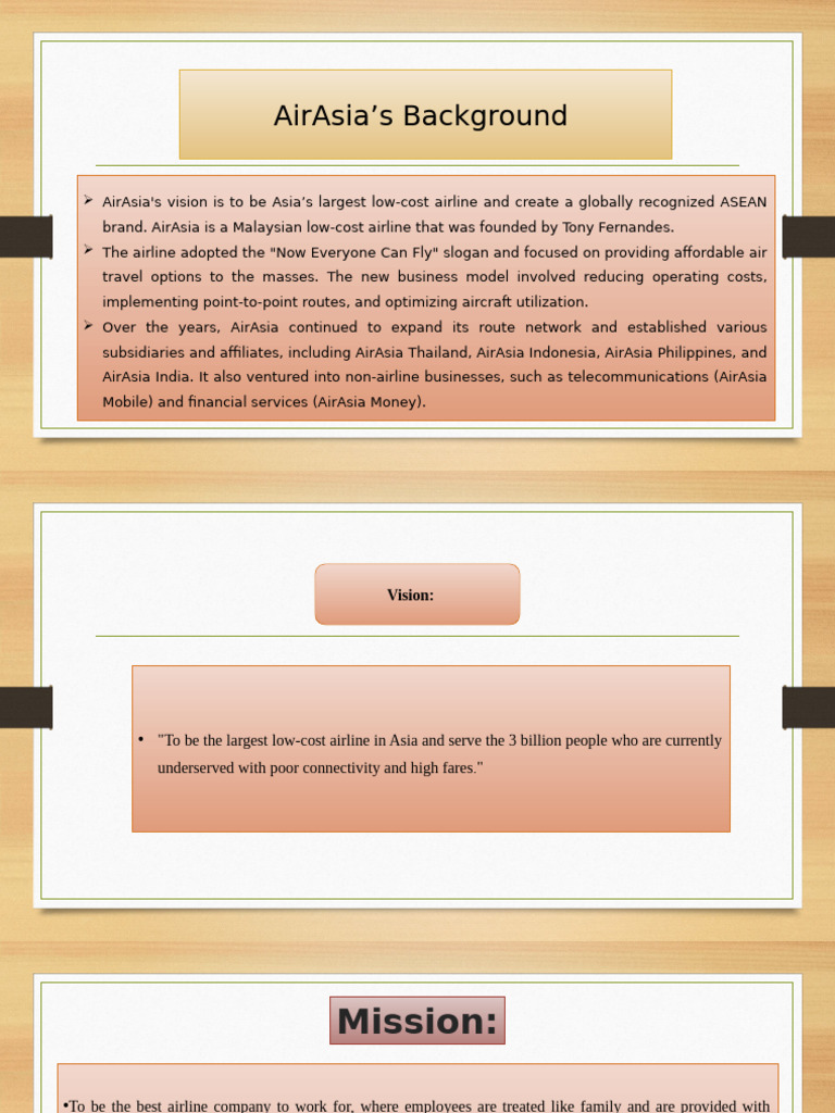 AirAsia: Vision, Mission, and Strategy | PDF | Finance & Money ...