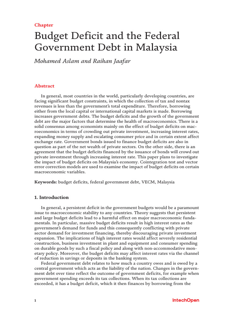 Budget Deficits and Economic Impact in Malaysia | PDF | Cost Of Living ...