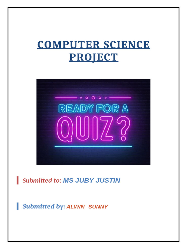 Online Quiz Application Project Overview | PDF | Software Testing ...