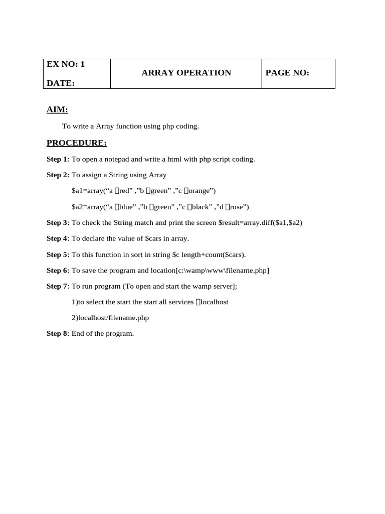 php mannual final | PDF | Php | Parameter (Computer Programming) php mannual final | PDF | Php | Parameter (Computer Programming)