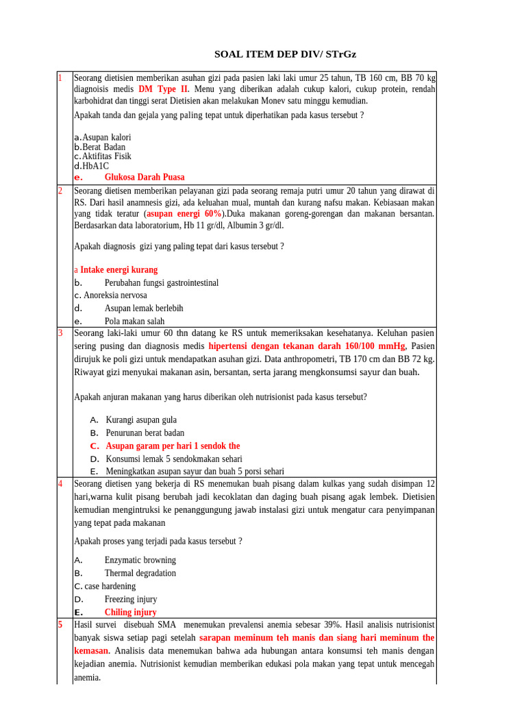 Soal Item Dev Final D4 | PDF