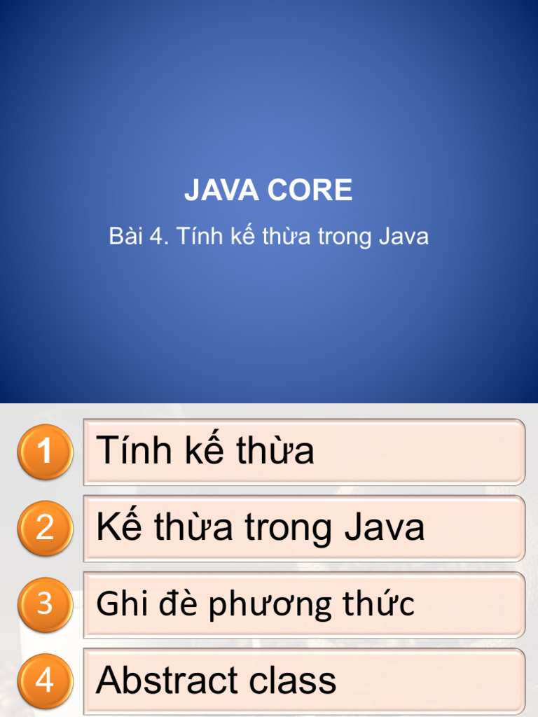 Tính kế thừa trong Java | PDF