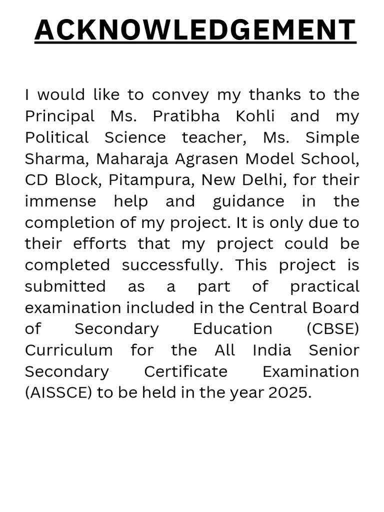 Acknowledgement | PDF