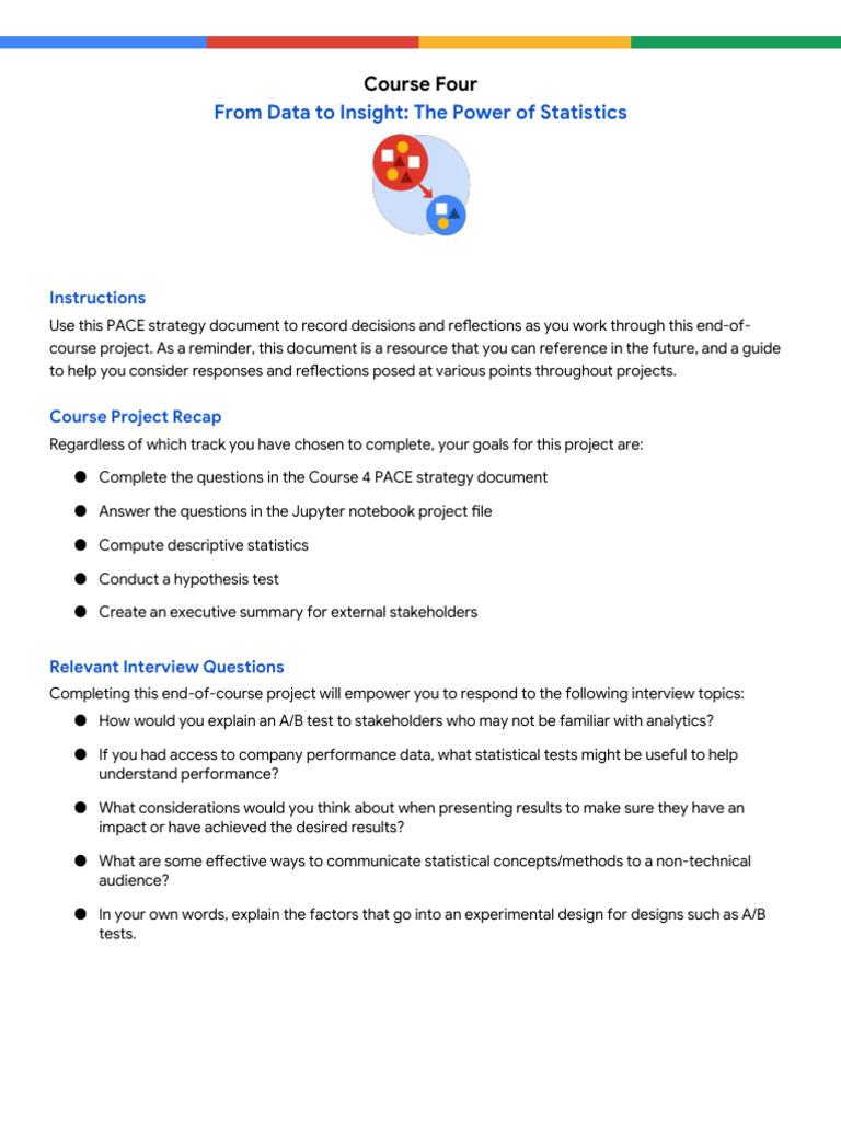 PACE Strategy for Data Insight Project | PDF | Statistics | Statistical ...