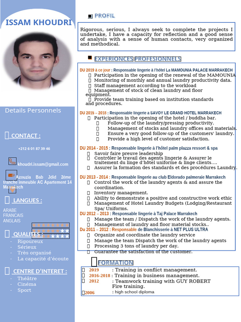 kHOUDRI ISSAM CV-trans | PDF | Business