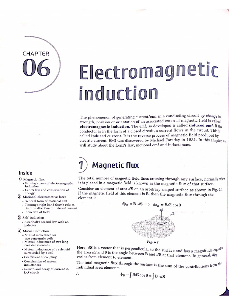 CHAPTER 6 Electro Magnetic Induction | PDF