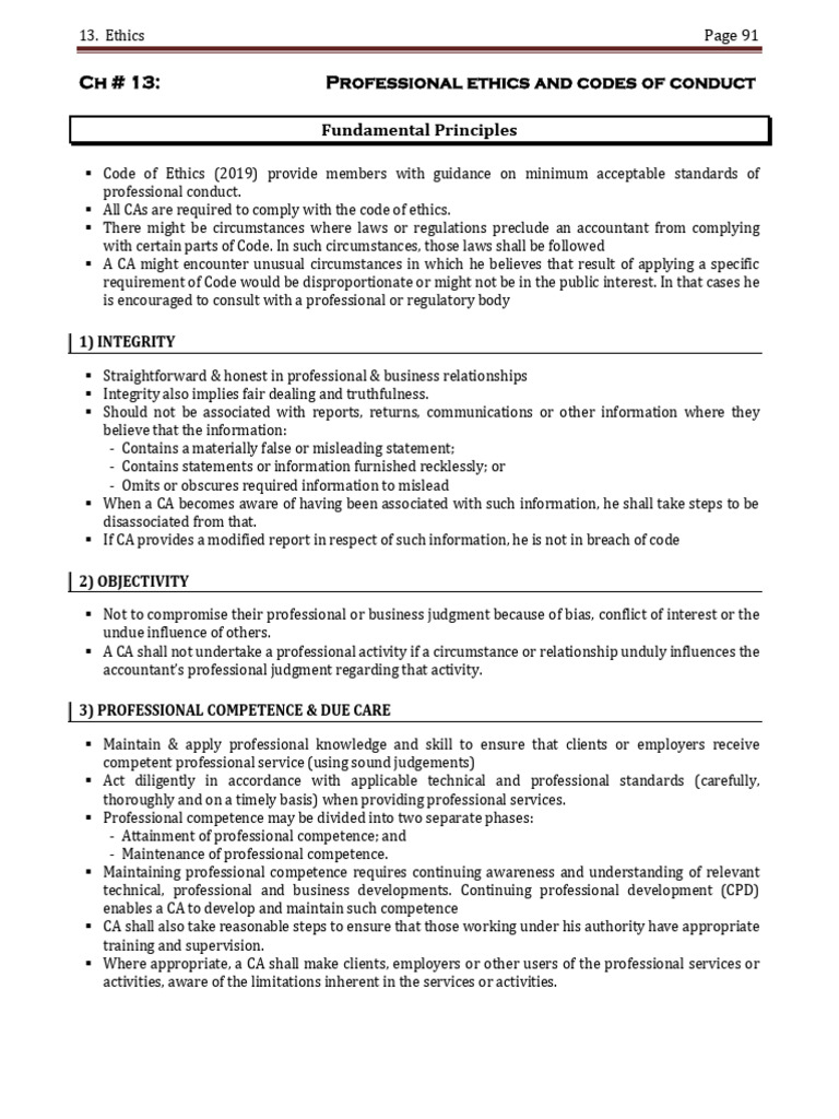 Professional Ethics and Conduct Standards | PDF | Confidentiality | Audit