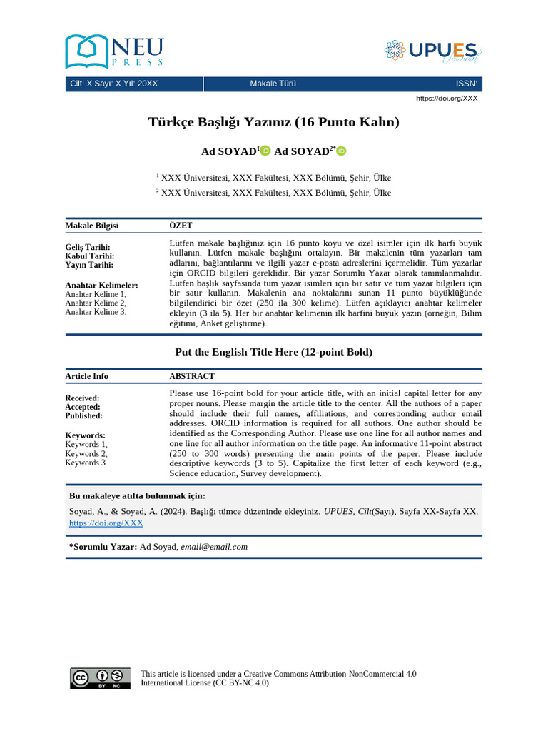 Makale Sablonu uvD37S | PDF