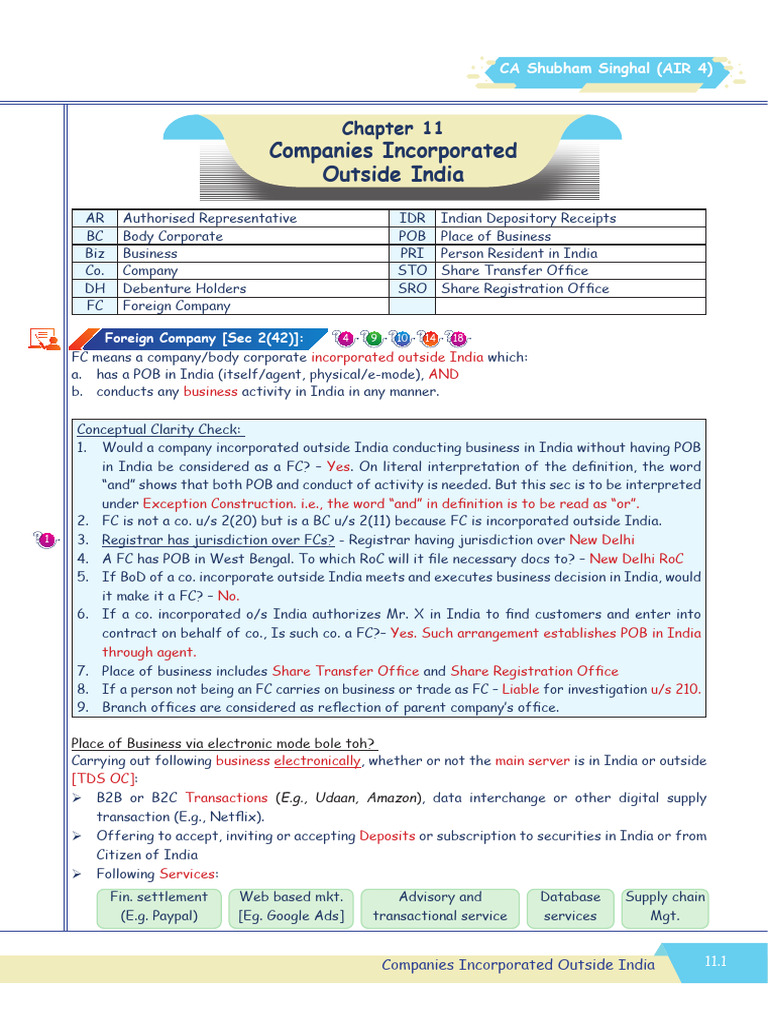 foreign company | PDF | Securities (Finance) | Business