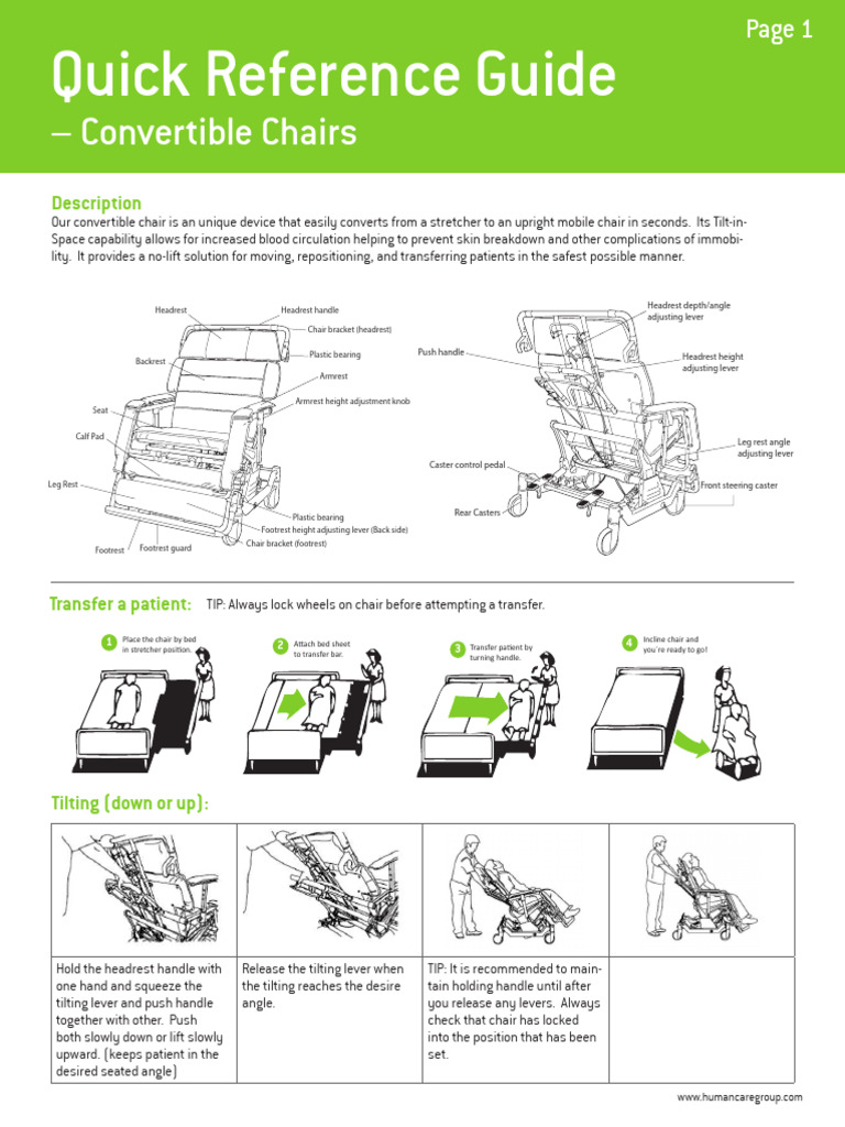 99518-Quick Reference Guide - Convertible Chairs-Rev02-PRINT 1 | PDF ...