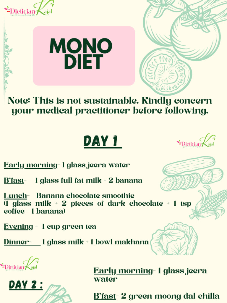 Mono Diet | PDF