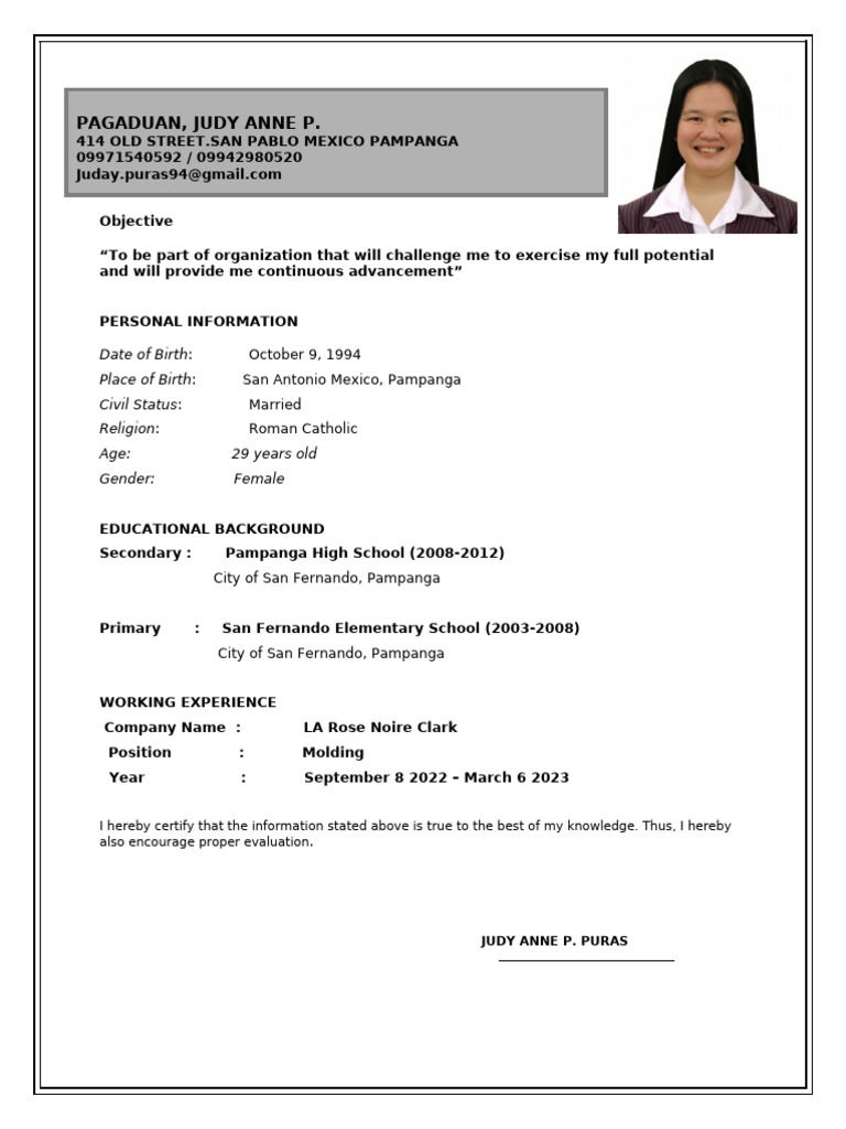 Judy Resume 1 | PDF