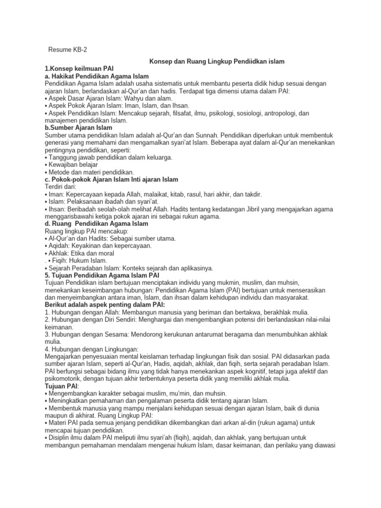 Resume Modul 5 KB 2 Struktur Keilmuan PAI | PDF | Sains & Matematika | Agama & Spiritualitas