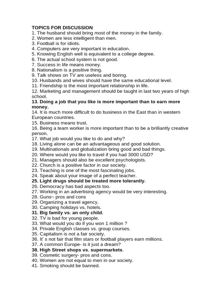 Topics for Discussion (3) | PDF | Social Psychology