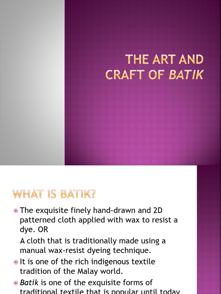 5 The Art and Craft of Batik | PDF