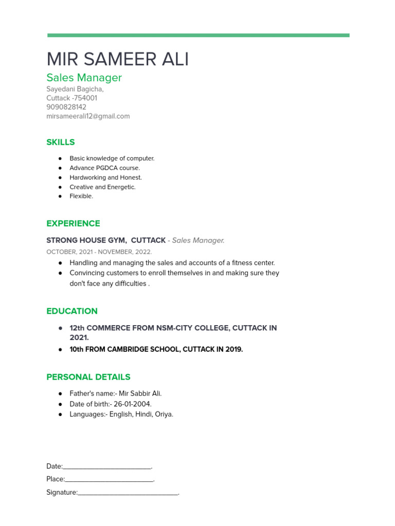 Sameer's Resume | PDF