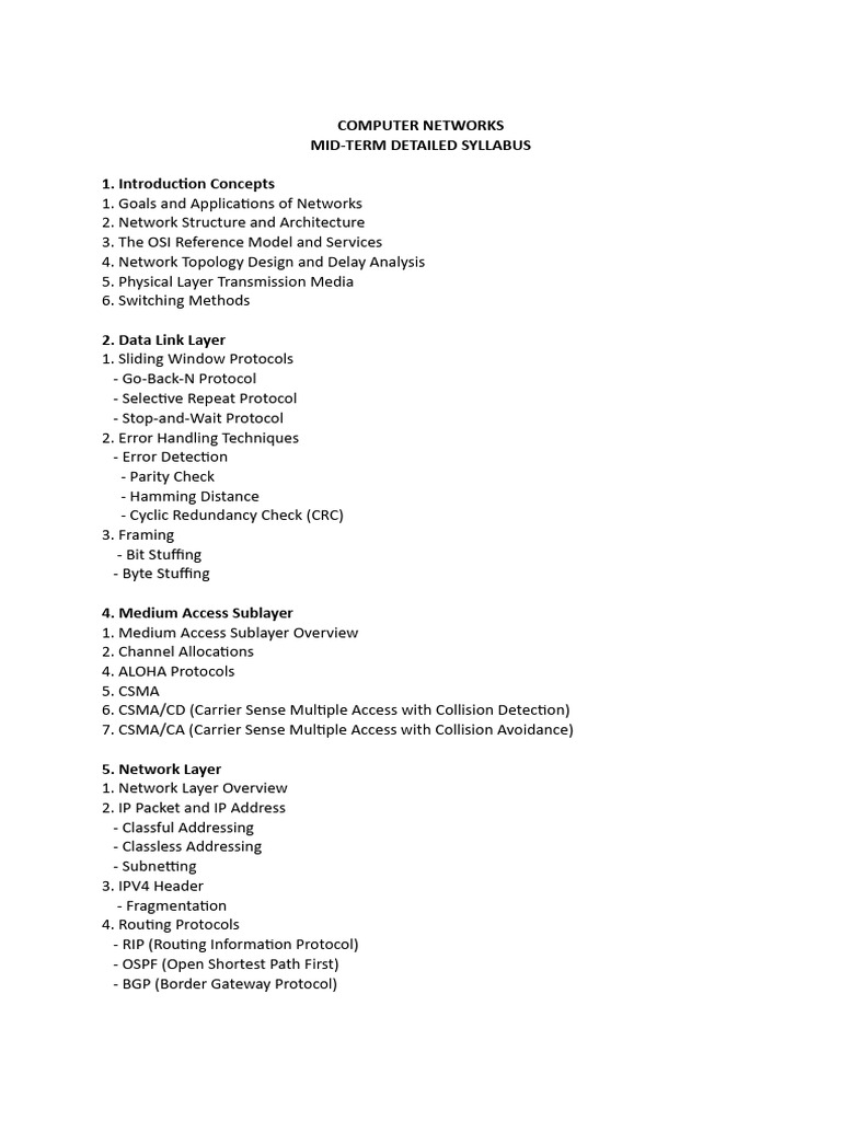 Computer Networks - Et - Syllabus | PDF | Business | Computers