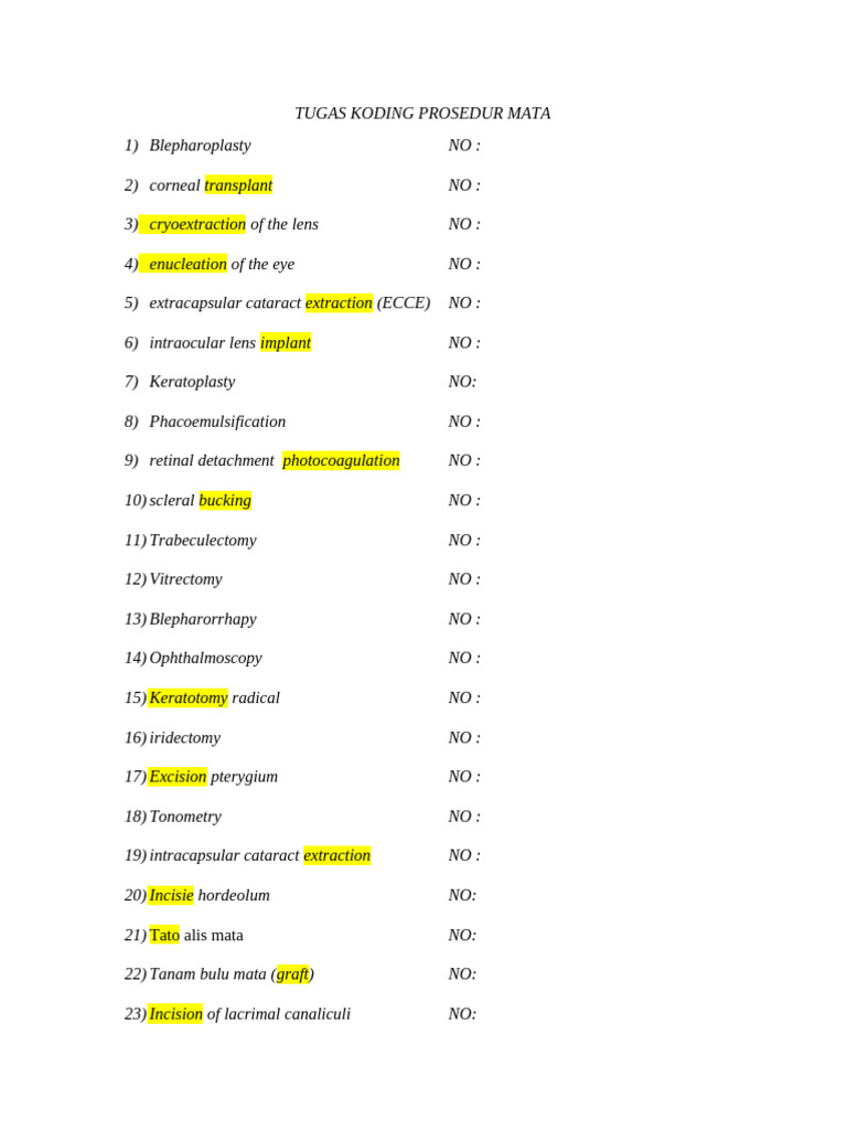 Tugas Koding Prosedur Mata | PDF | Home & Garden | Science & Mathematics