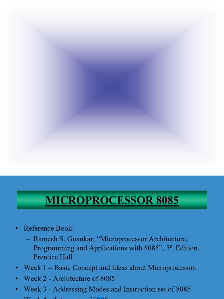 Microprocessor 8085 Guide | PDF | Central Processing Unit | Instruction Set