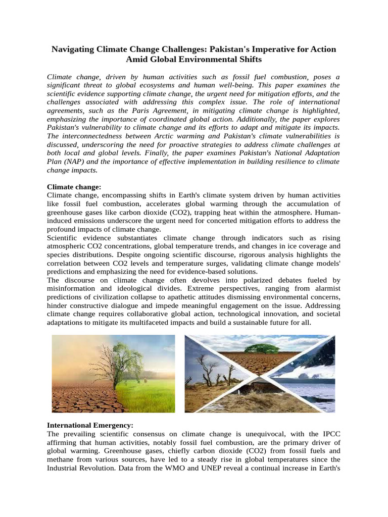 Navigating Climate Change Challenges Pakistan's Imperative For Action ...