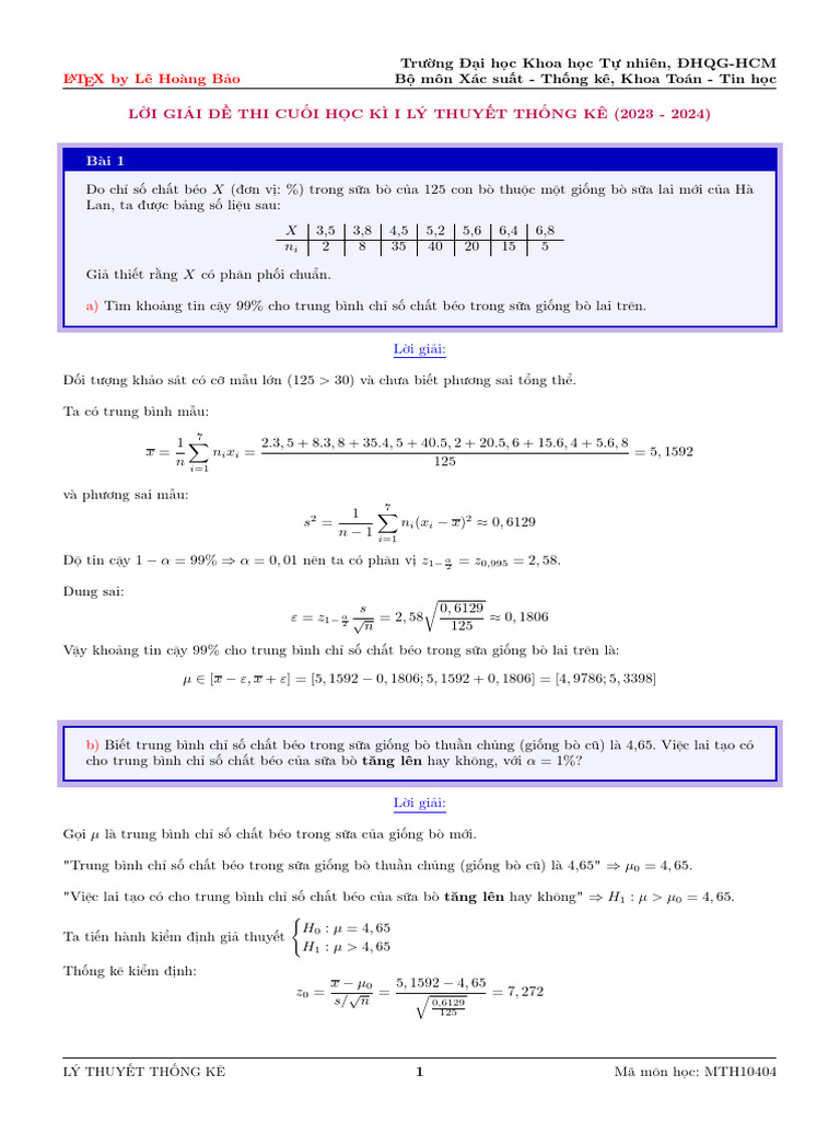 LTTK Solution (HK1, 23-24) | PDF