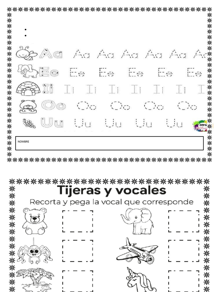 LAS VOCALES Pre Kinder | PDF
