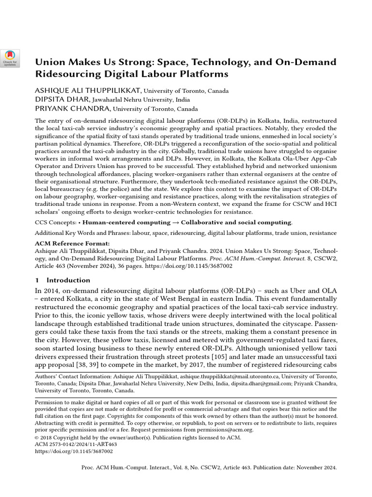 Union Makes Us Strong: Space, Technology, and On-Demand Ridesourcing ...