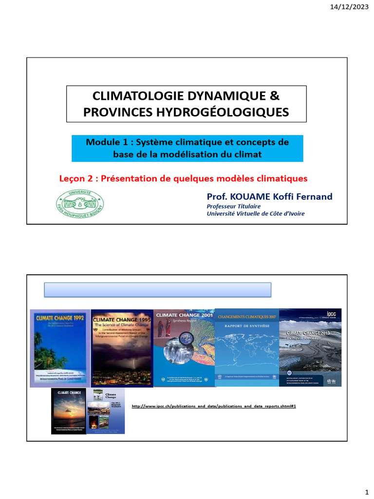 Modèles climatiques : concepts et types | PDF | Modèle climatique ...