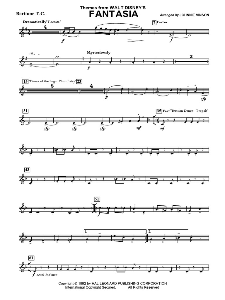 Fantasia - Baritone BB | PDF