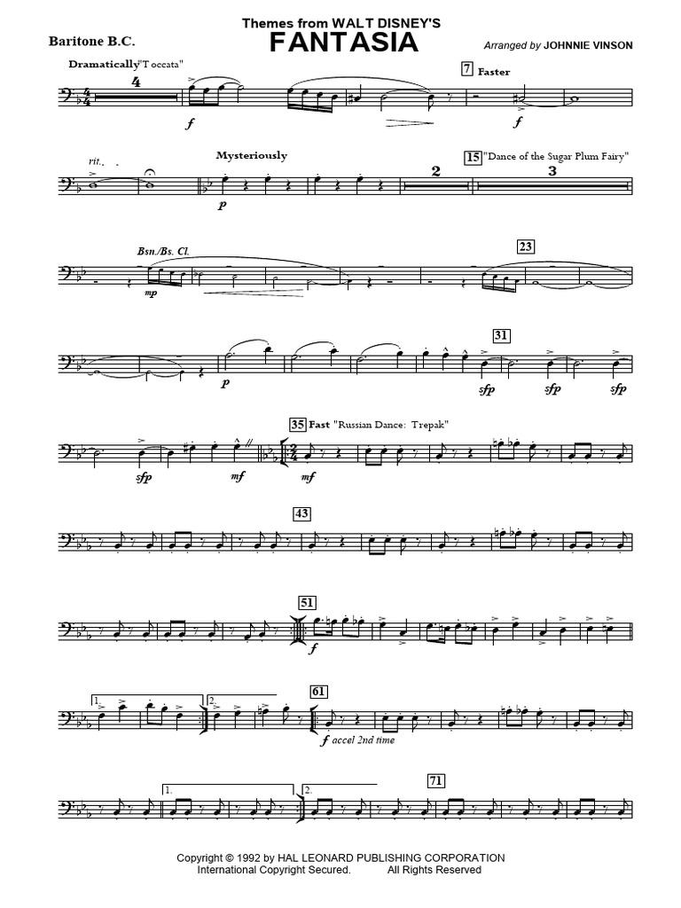 Fantasia - Baritone C | PDF