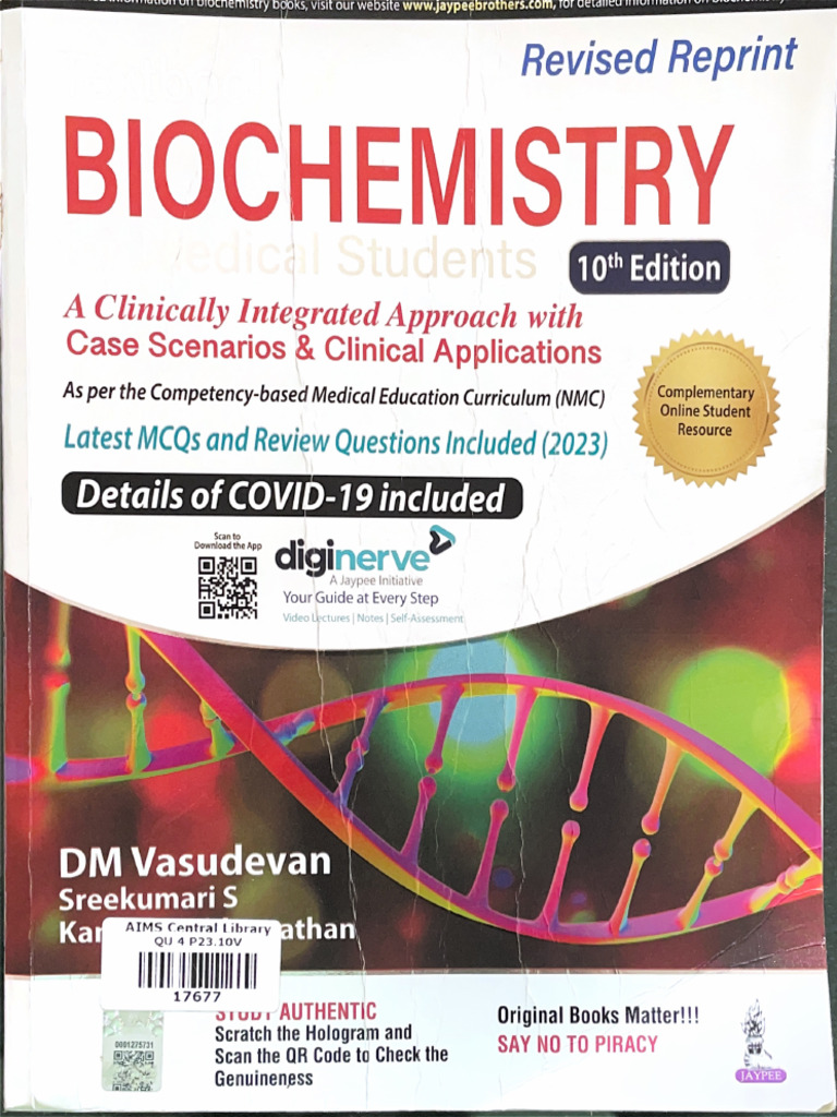 Biochemistry - D M Vasudevan | PDF