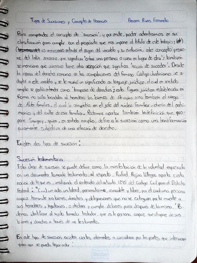 Tipos de Sucesiones y Concepto de Herencia | PDF