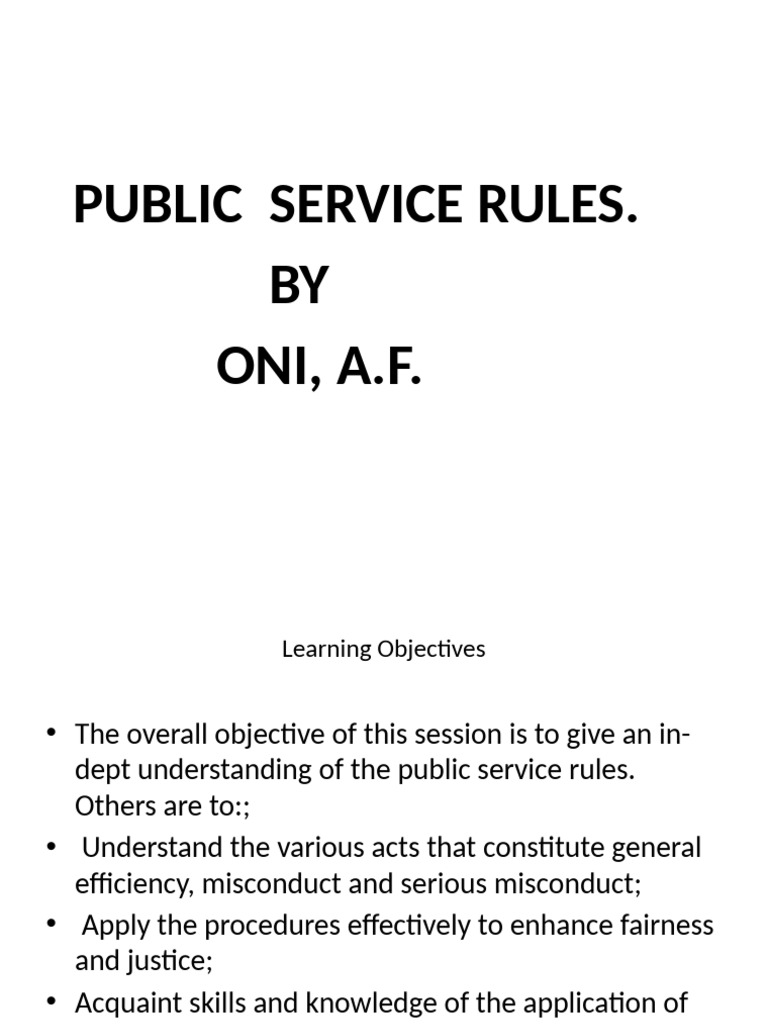 Public Service Rules Exam Tutorials by Oni A.F | PDF | Acquittal ...