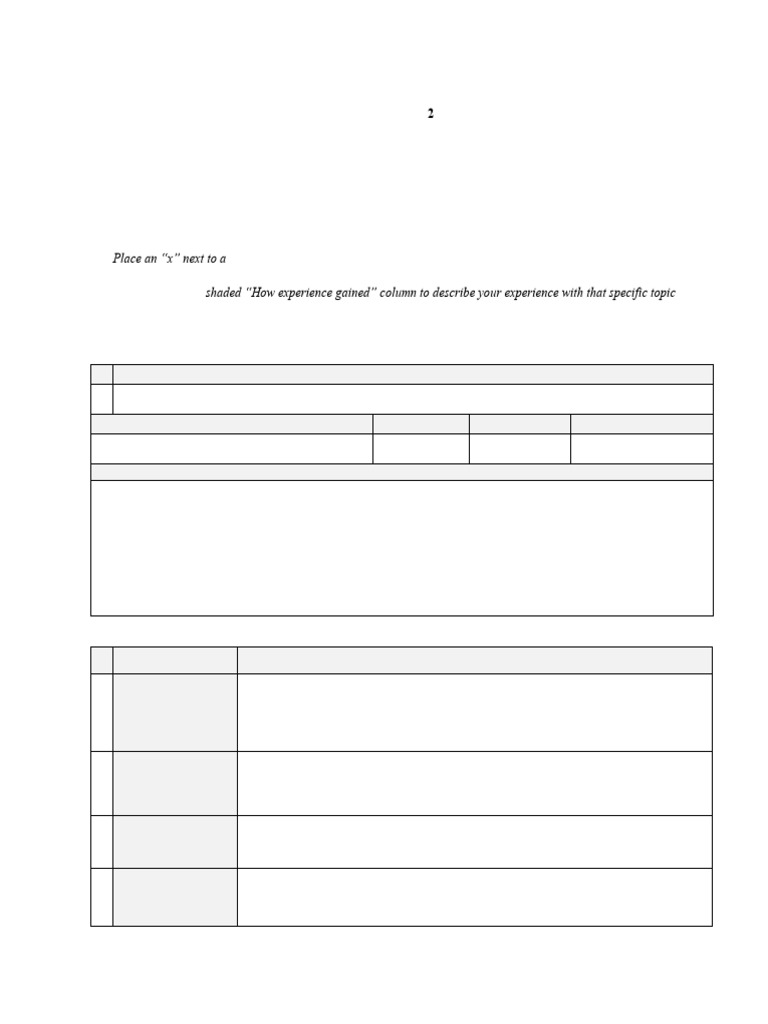 Construction Experience Form Instructions | PDF