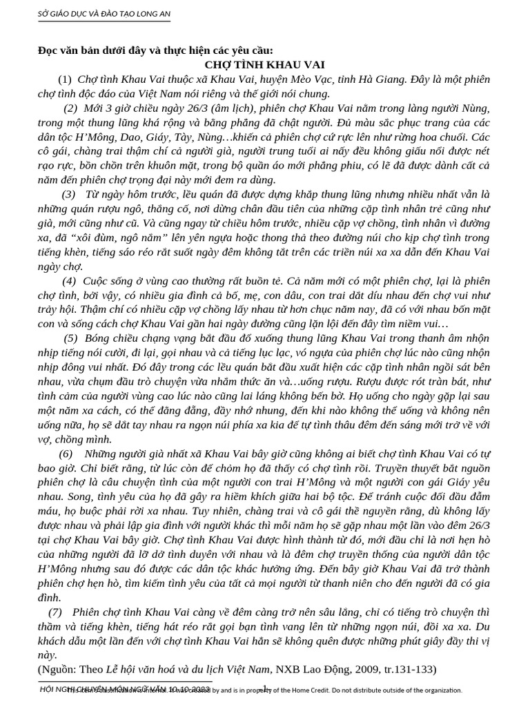 ĐỌC HIỂU 10 VBTT | PDF