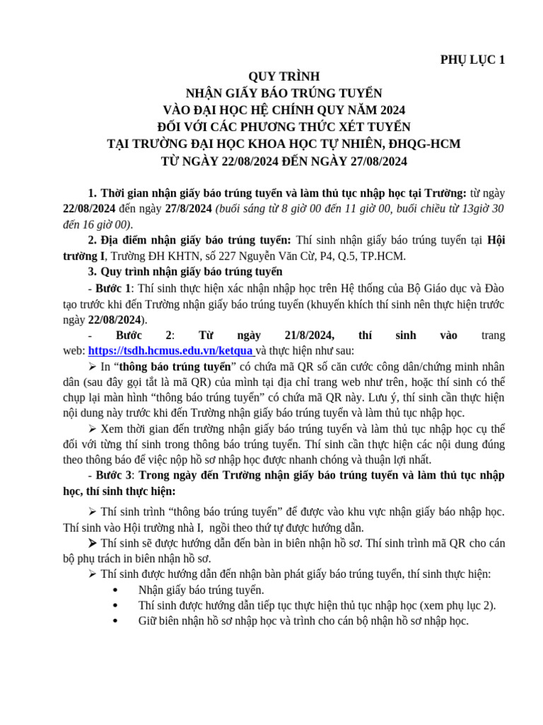 Phu Luc 1 - Quy Trinh Nhan Giay Bao | PDF