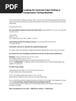 Loading Rate for Concrete Cube Testing | PDF | Technology & Engineering