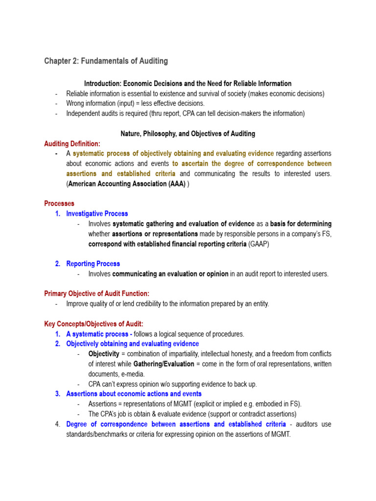 (AAP) CH2 Fundamentals of Auditing | PDF | Audit | Financial Audit