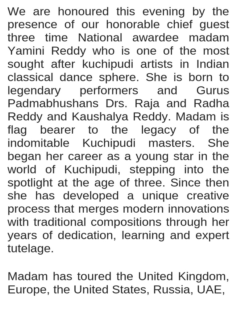 Chief Guest Introduction 1 | PDF