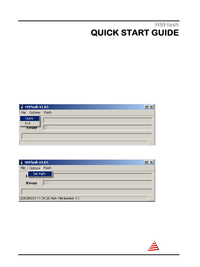 HSFlash v1.05 QuickStart | PDF